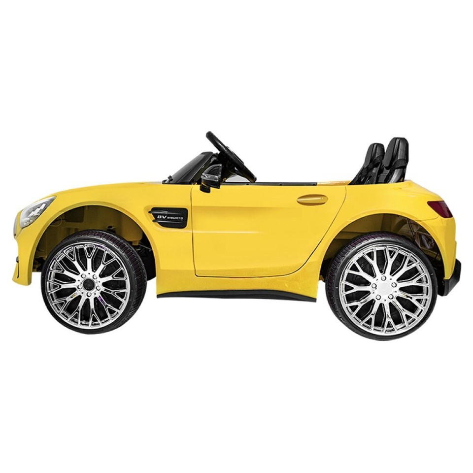Yellow 24V Ride on Car 2 Seater 4WD Power Wheels Car w/ Remote ...