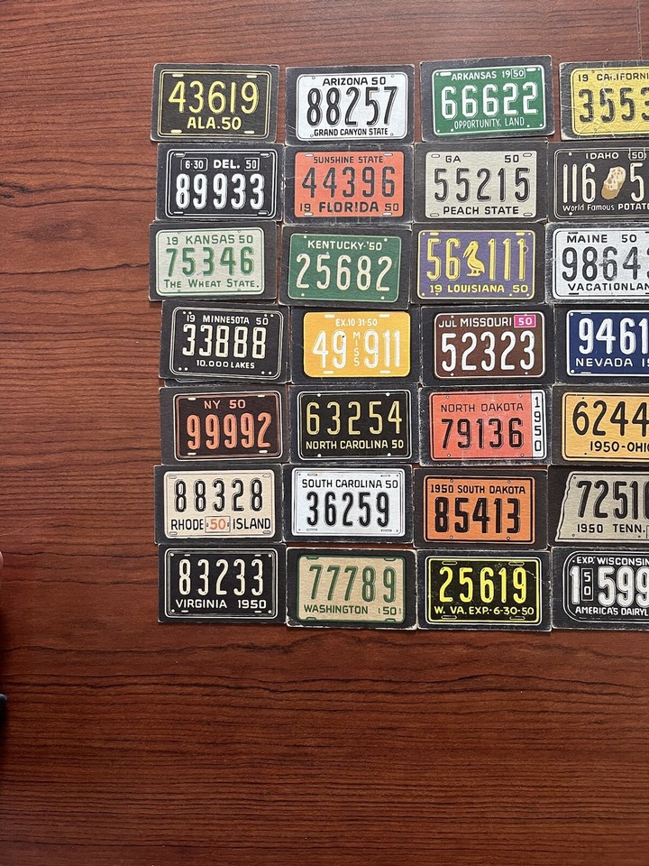 1950 TOPPS LICENSE PLATE CARDS | eBay