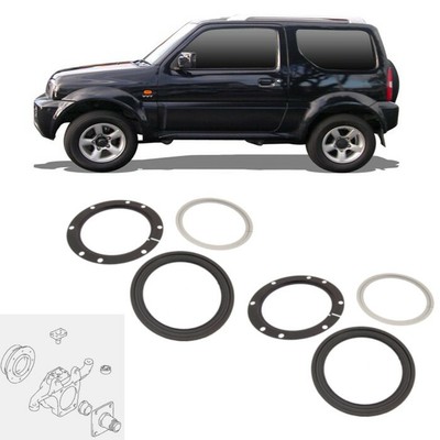 Front L/R Stub Axle Hub Seal Repair Kit Swivel King Pin fits Suzuki ...