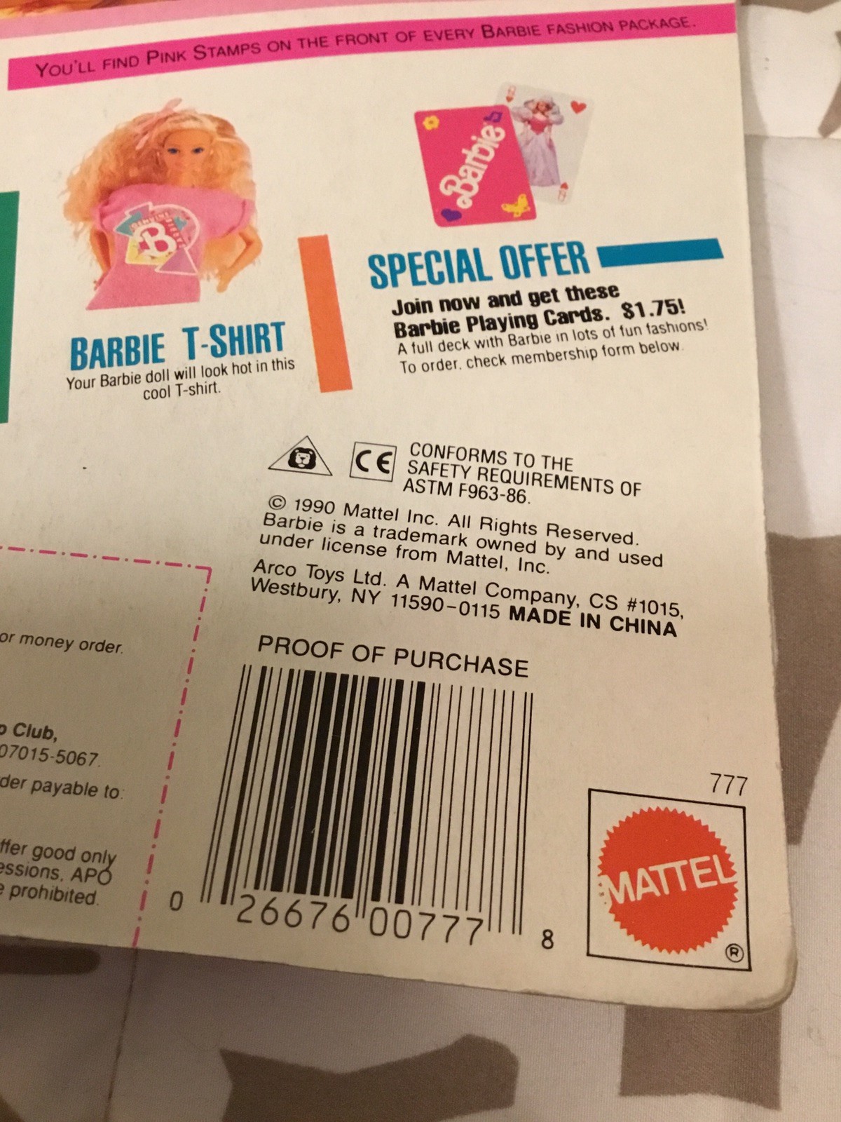 on Card Barbie Sporting Life Fashions Checkers Outfit Set 777 Mattel ...