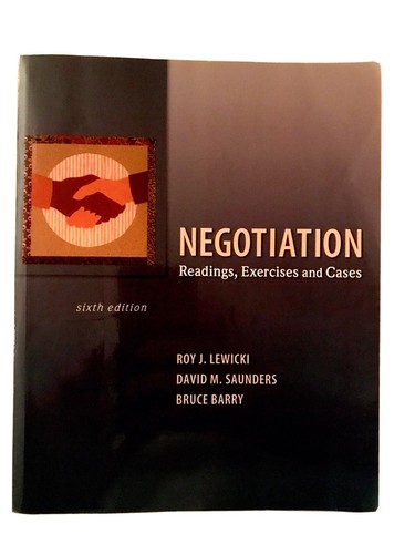 NEGOTIATION: READINGS, EXERCISES & CASES Texture-6th Edition-Business ...
