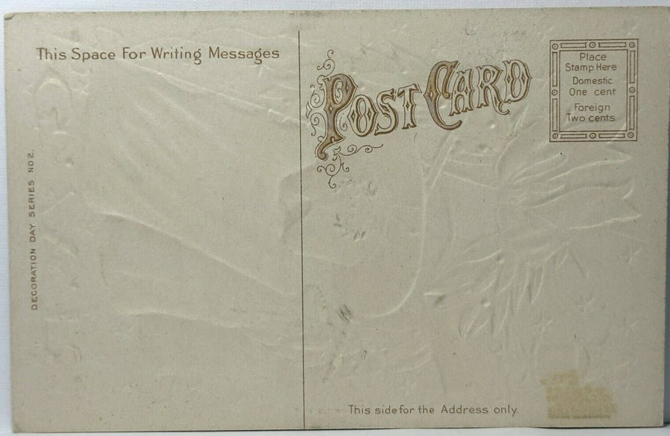 Decoration Day Patriotic Postcard GAR Cavalry Hat Crossed Swords Nash ...