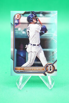 2022 Bowman Draft Base Aqua SP /199 #BD-39 Roberto Campos Detroit ...