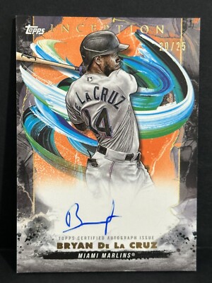 2023 Topps Inception MLB Marlins Bryan De Le Cruz On-Card Auto Orange ...