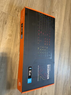 CyberPowerPC Skorpion K2 RGB Gaming Keyboard with Kontact Blue (Clicky ...