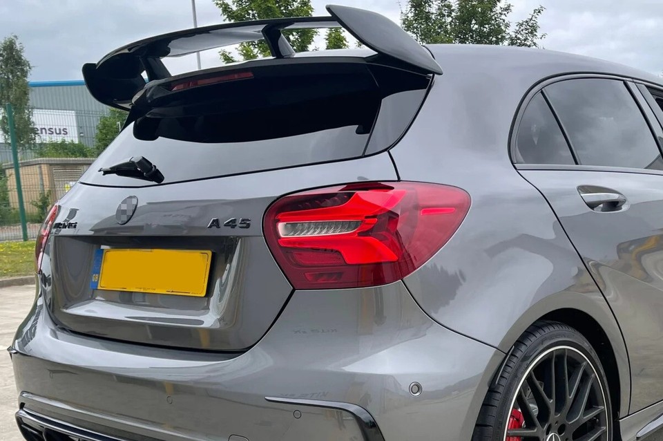 For Mercedes A Class W176 Black A45 Style Aero Kit Roof Rear Spoiler ...