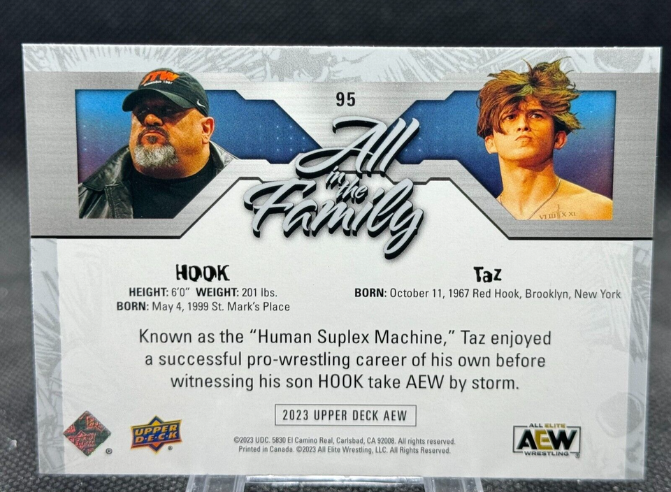 HOOK and Taz 2023 Upper Deck AEW All in the Family #95 | eBay