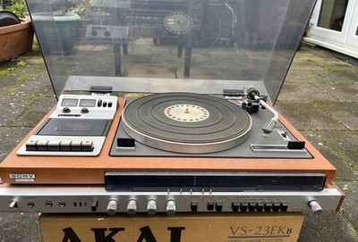 Sony Stereo Music System HMK-70 1970s Vintage Turntable~Cassette~Radio ...