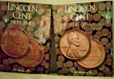 2 H. E. Harris & Co. Lincoln Cent Coin Folders 1909-1940 & 1941-1974 | eBay