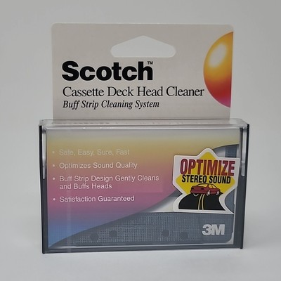 Scotch Cassette Deck Head Cleaner Buff Strip Cleaning System 3M NOS New ...