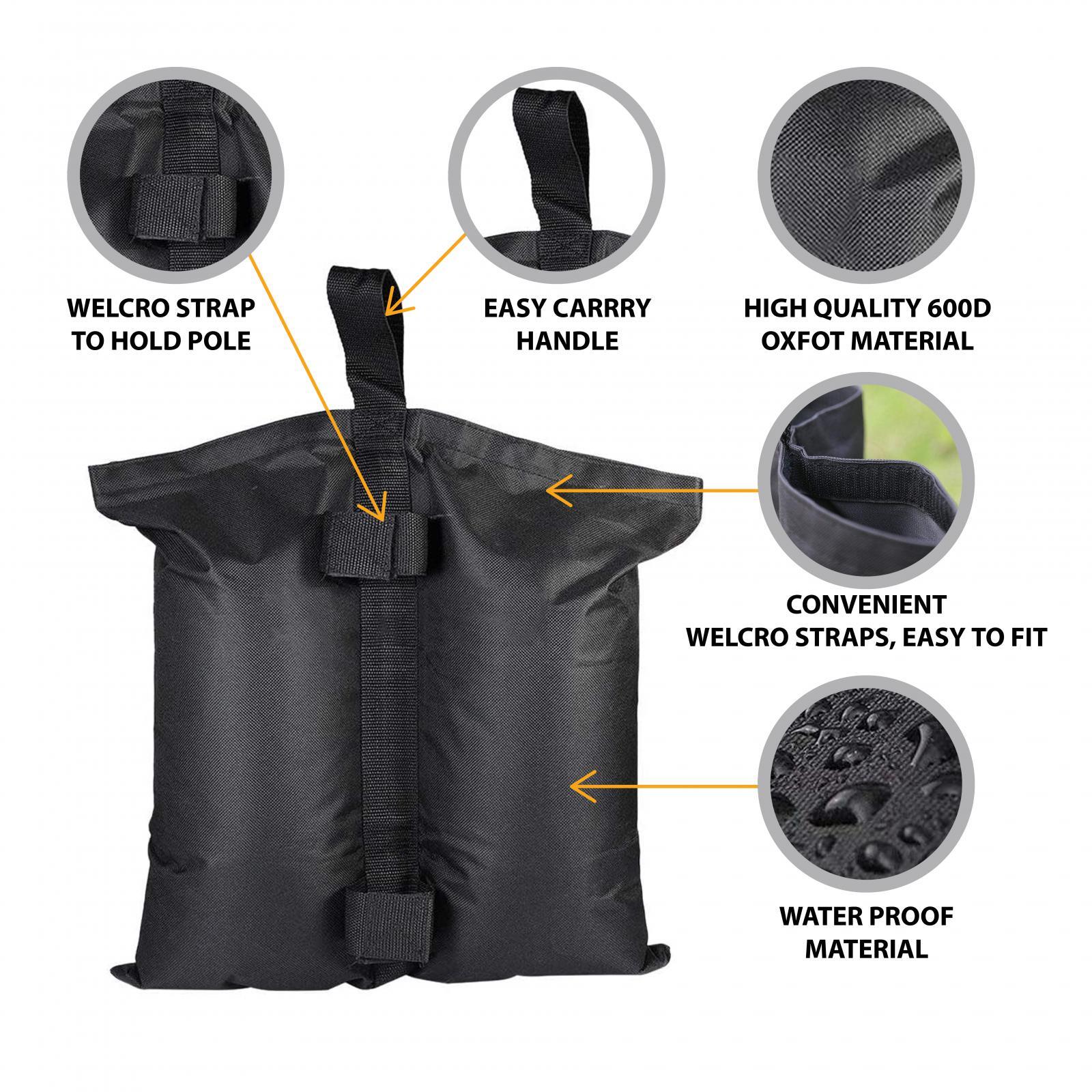 Gazebo Sand Bag Weights 4x Heavy Duty Feet Leg Pole Anchor Tent Marquee ...