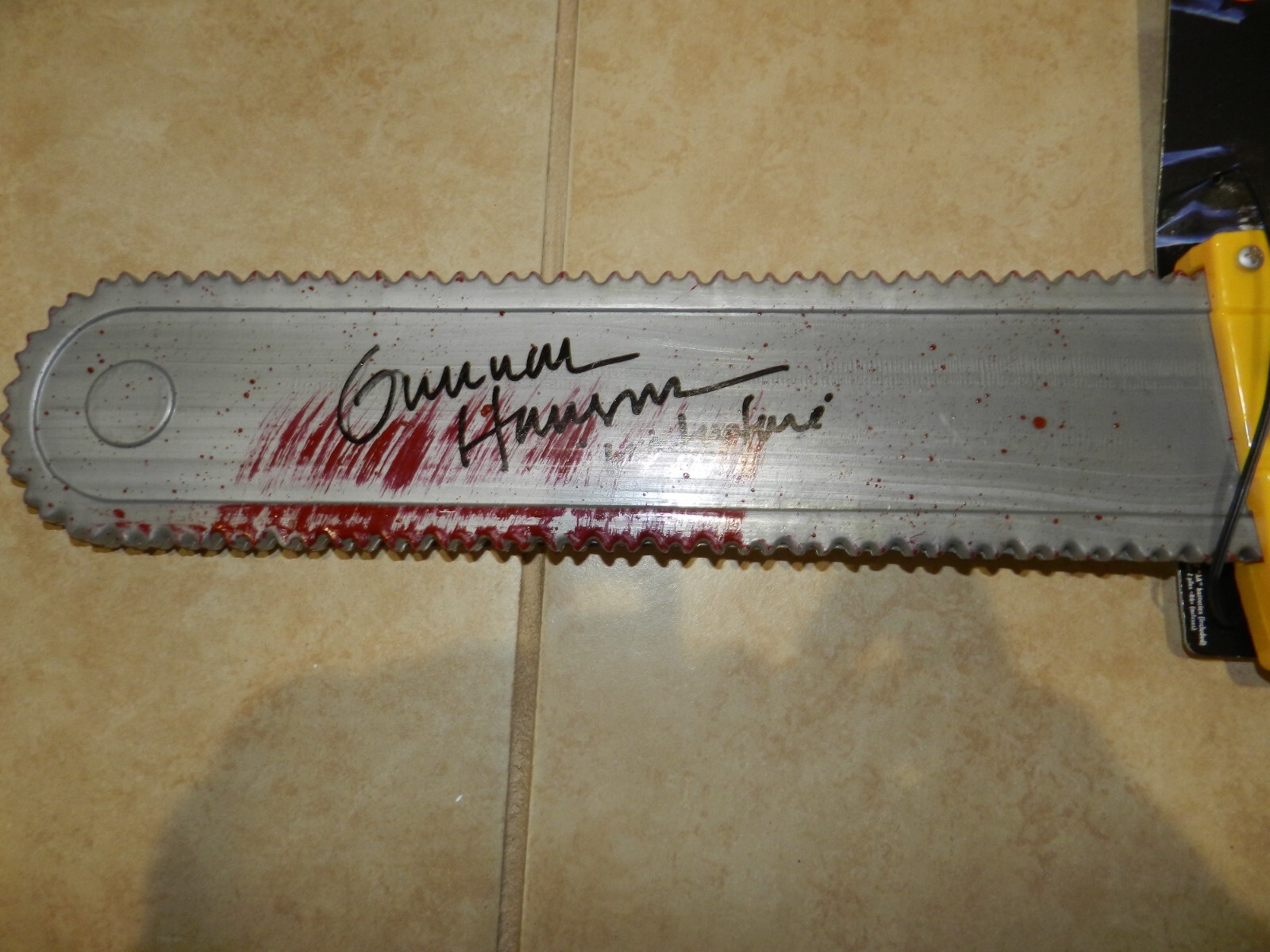 GUNNAR HANSEN LEATHERFACE TEXAS CHAINSAW MASSACRE AUTOGRAPHED CHAINSAW ...