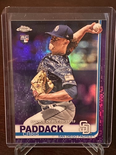 2019 Topps Chrome Update Chris Paddack Rookie Purple SP /175 San Diego ...