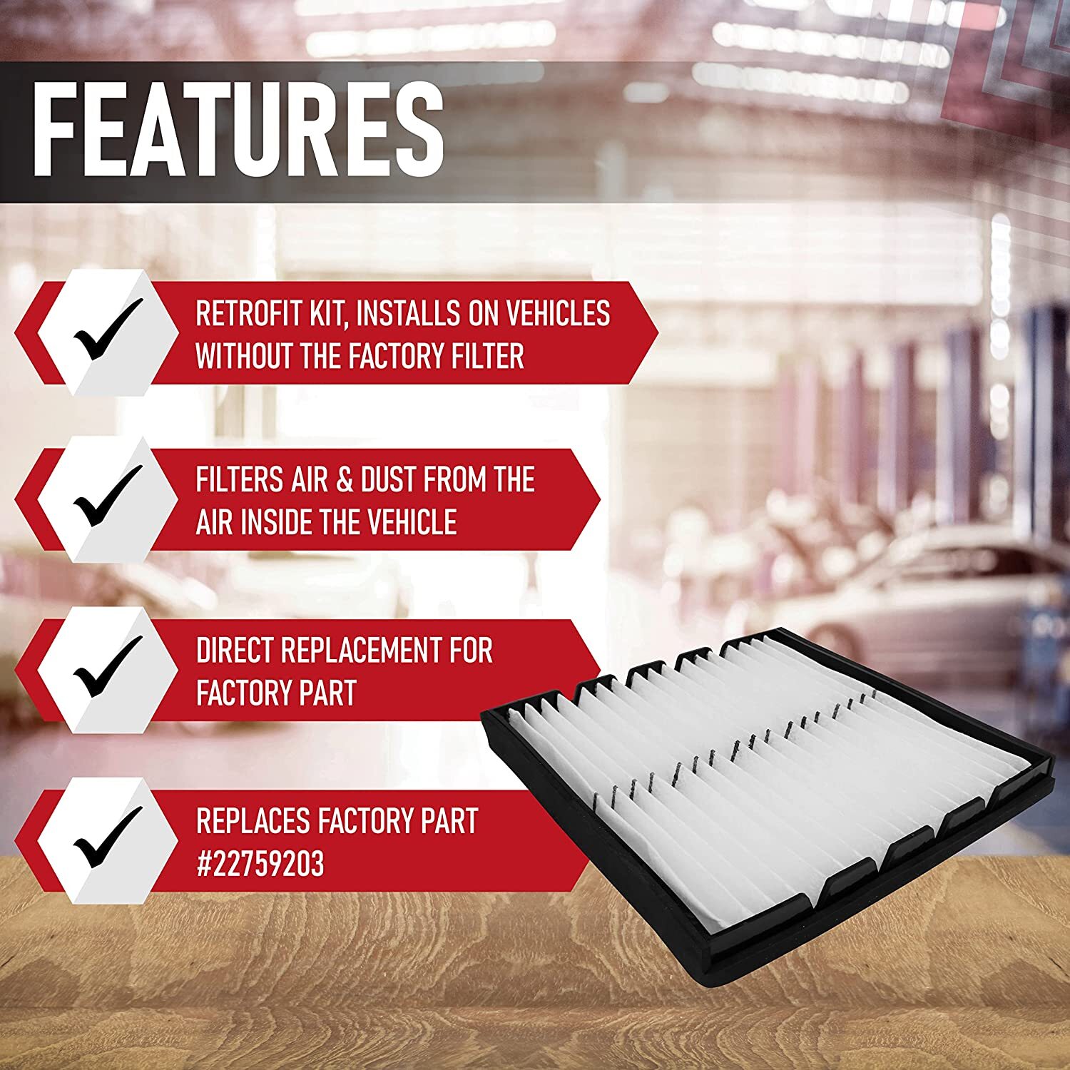 22759208 Cabin Air Filter Retrofit Kit for Chevy Silverado for GMC ...