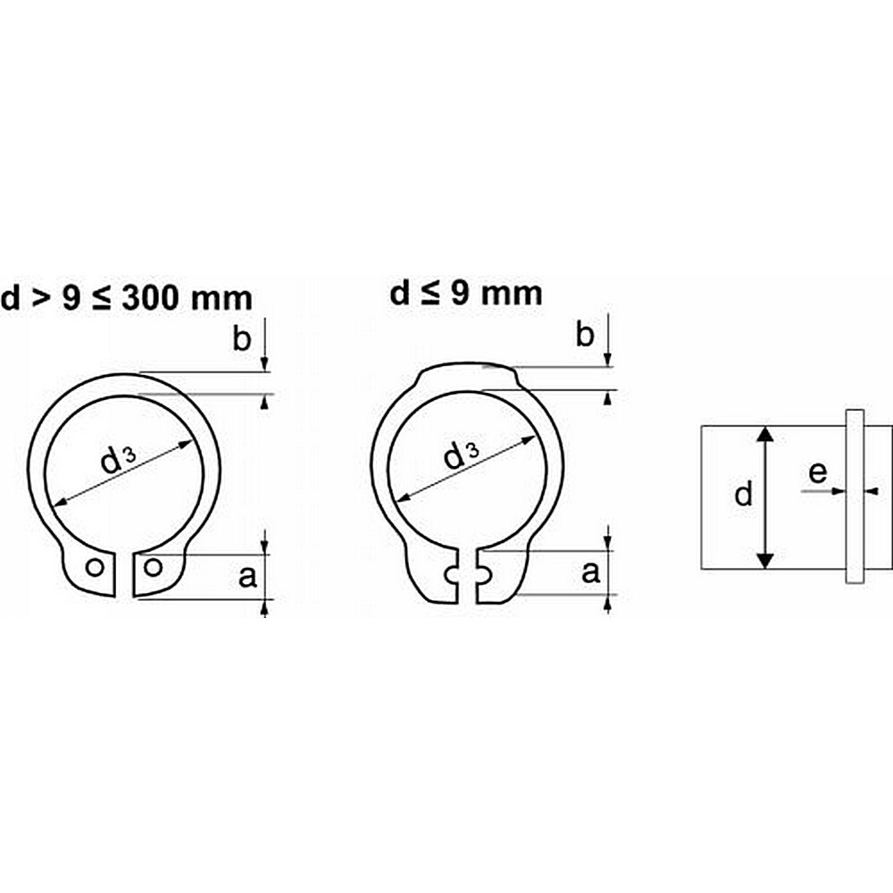 200X Sicherungsringe f. Wellen Form A 4 DIN471 Seegerring ...