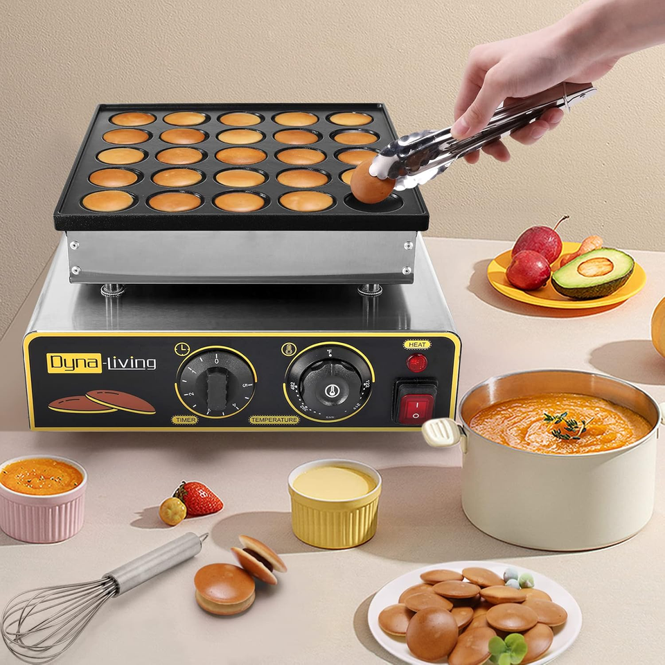 Mini Pancake Maker 25PCS Mini Dutch Pancake Maker 950W Mini Pancakes ...
