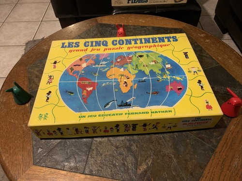 🎲♟🧩 JEU DE SOCIÉTÉ LES CINQ CONTINENTS FERNAND NATHAN COMPLET PUZZLE | eBay