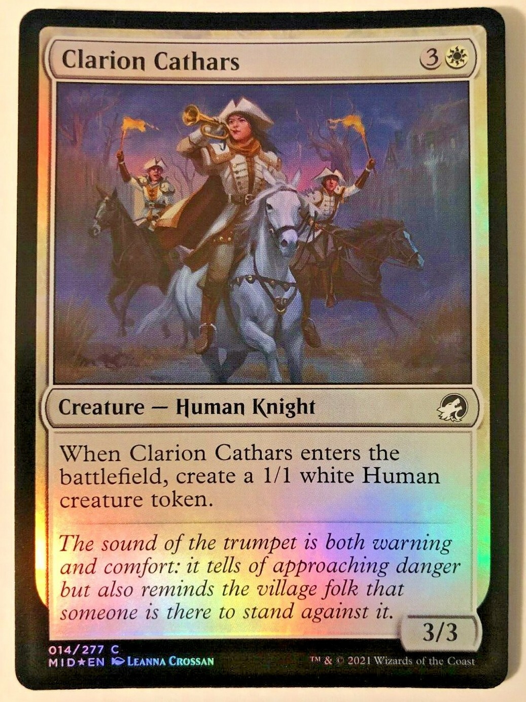 MTG Clarion Cathars Innistrad: Midnight Hunt 014/277 Foil Common | eBay