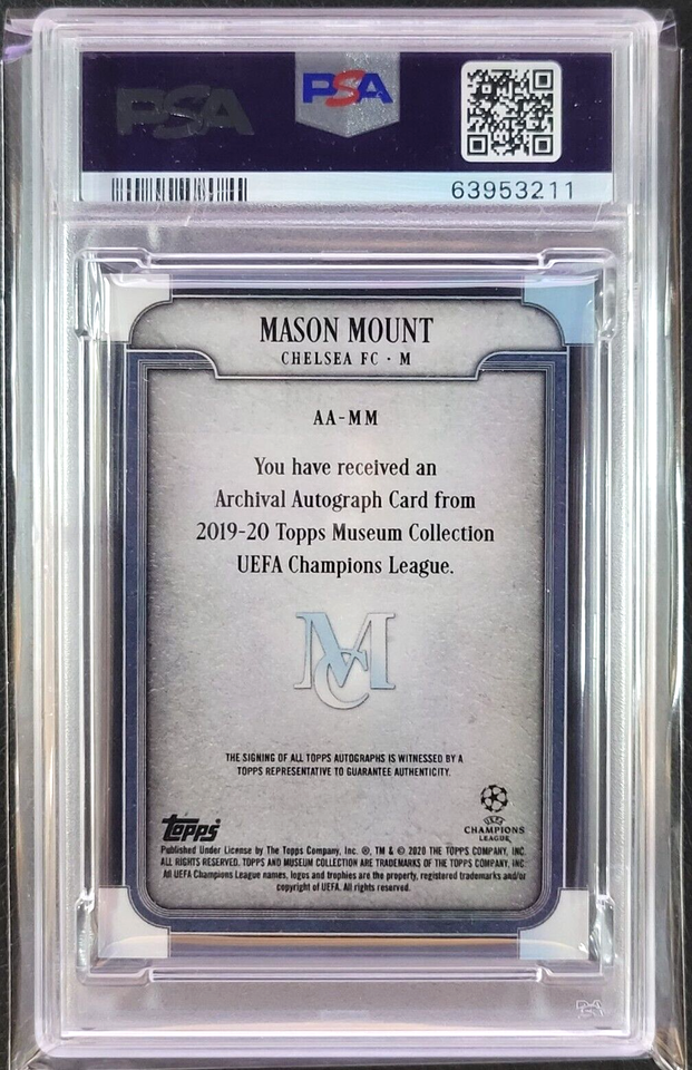 2019-20 Topps Museum Mason Mount RC Archival Auto Autograph Gold /50 ...