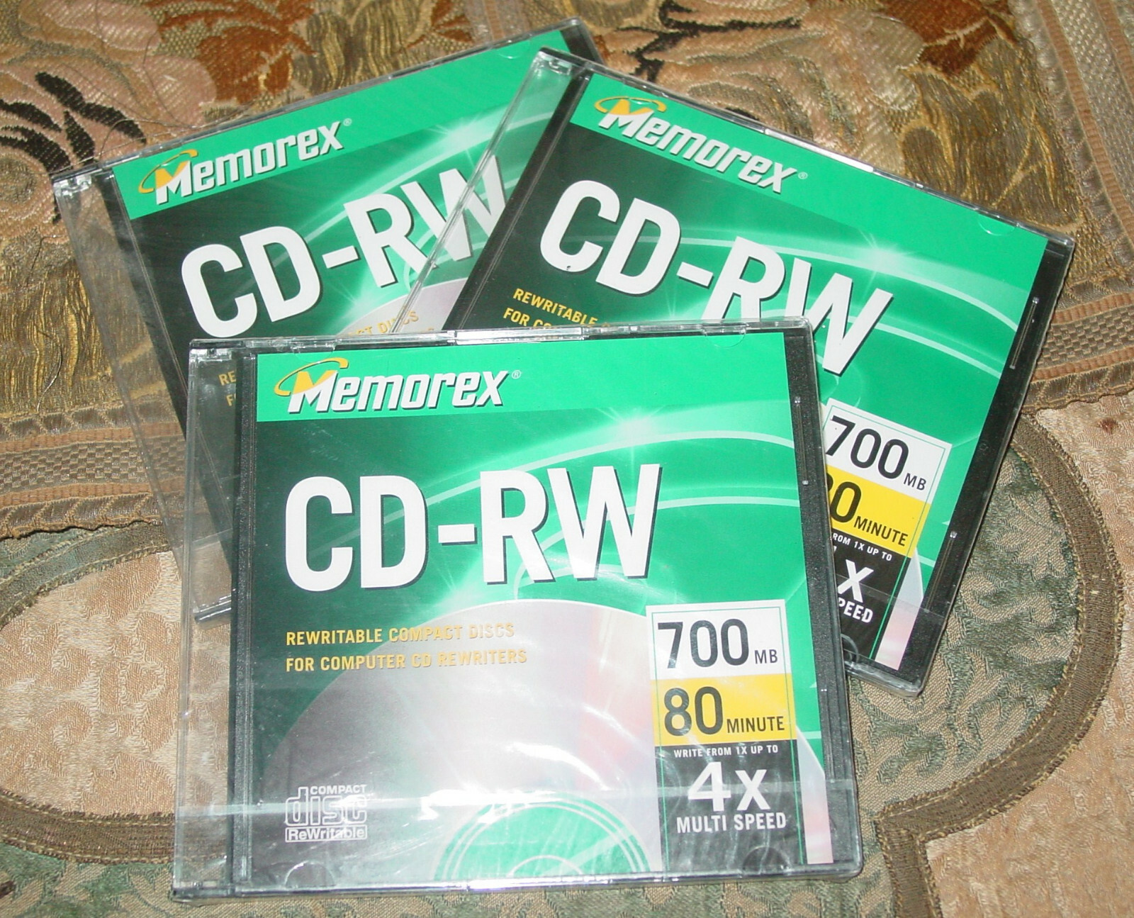 MEMOREX CD-RW 4X MULTI SPEED 700 MB 80 MINUTE REWRITABLE COMPACT DISCS ...