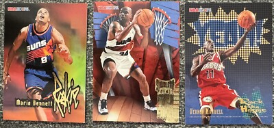 Vernon Maxwell Charles Barkley Mario Bennett NBA Basketball Hoops 1995 ...