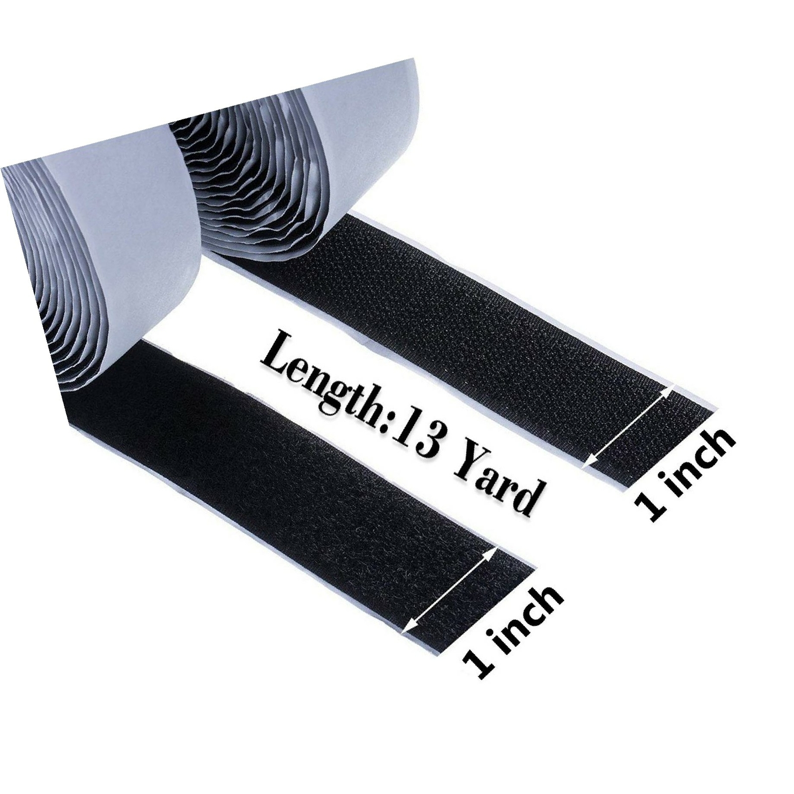 Hook and Loop Tape-Roll Self Adhesive Tape Strips Sticky Back Fastener ...