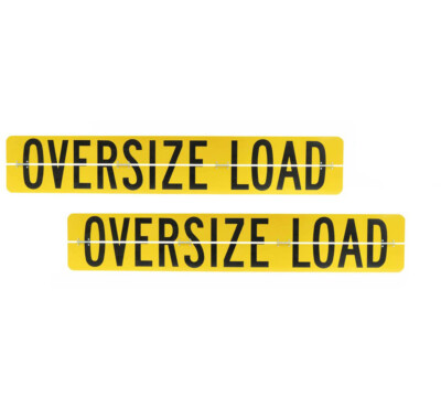 2Pk 12"x72" Hinged Aluminum Oversize Load Sign/Banner for Trucks ...