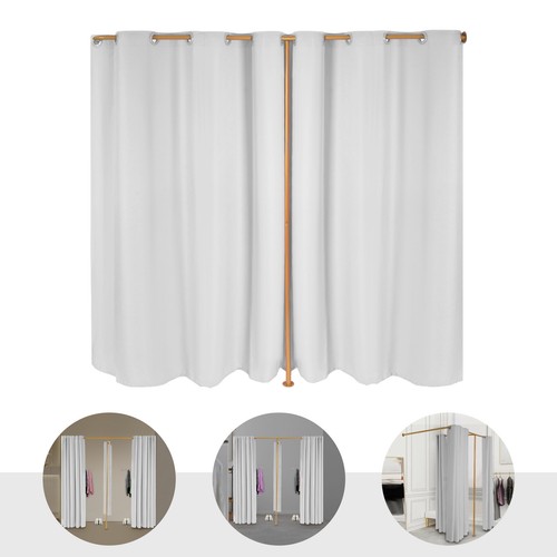 Gray Clothes Store Corner Changing Room F-shaped Double Fitting Room 2m ...