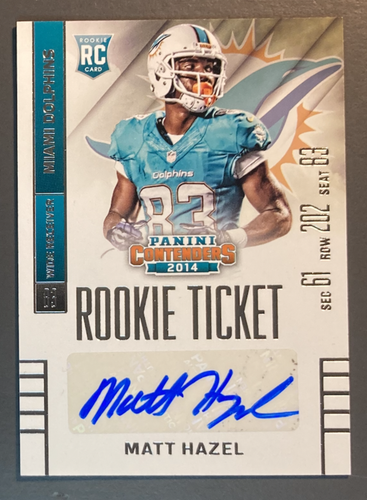 MATT HAZEL 2014 PANINI CONTENDERS NFL ROOKIE AUTOGRAPH | eBay