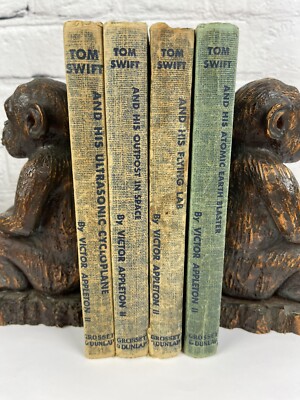 LOT OF 4 Tom Swift Jr. novels, vintage 1950s Victor Appleton hardcover ...
