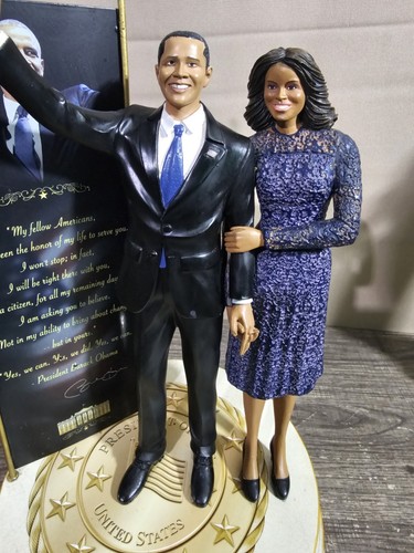 Bradford Exchange Barack & Michelle Obama Farewell Address Figurine ...