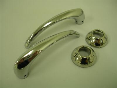 1932 Ford Car Inside Chrome Door Handle Set w/ Escutcheons 32 Rat Rod ...