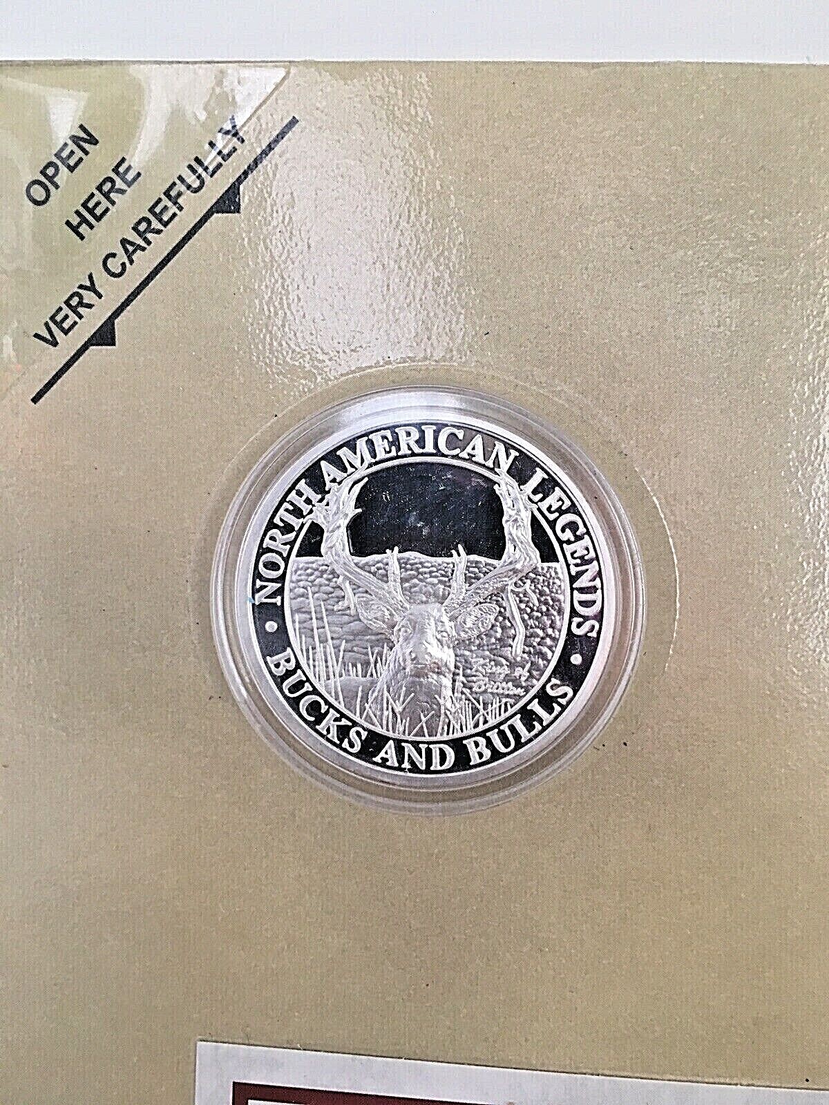 North American Hunting Club Bucks & Bulls King 1 Oz .999 Fine Silver ...