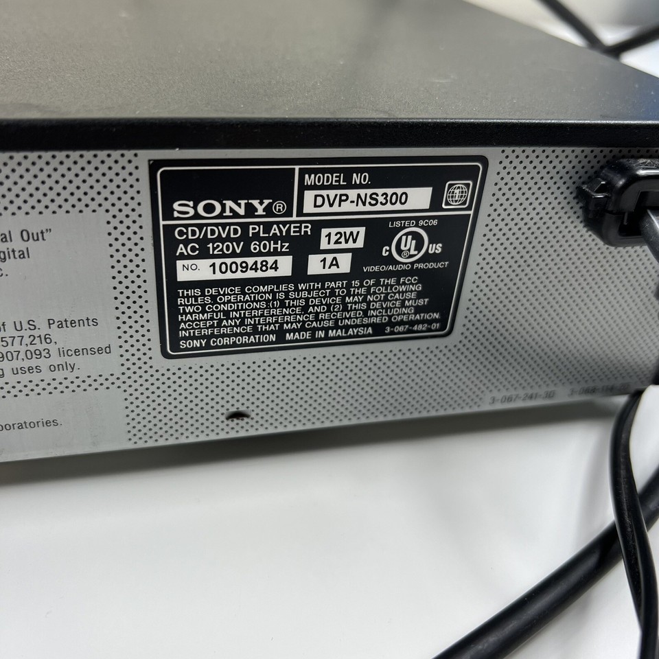 Sony DVP-NS300 DVD Player Tested & Works 27242586628| eBay