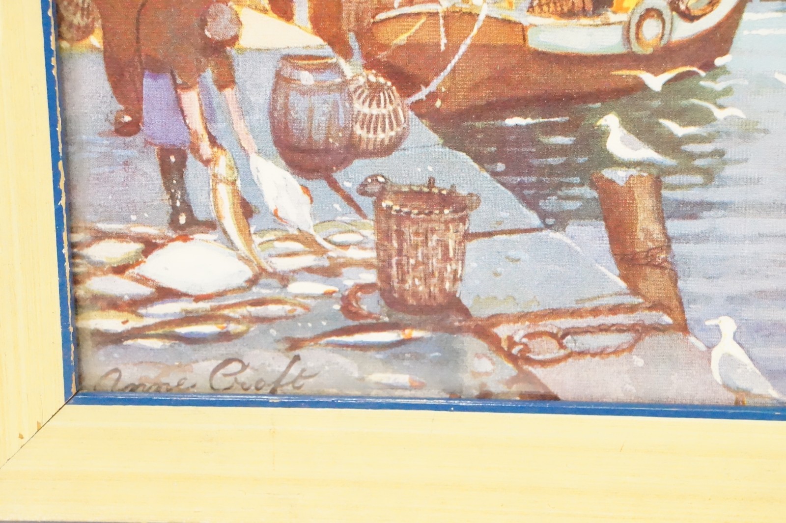 Anne Croft Looe Harbour Print On Cardboard, Framed Anne Croft Print ...