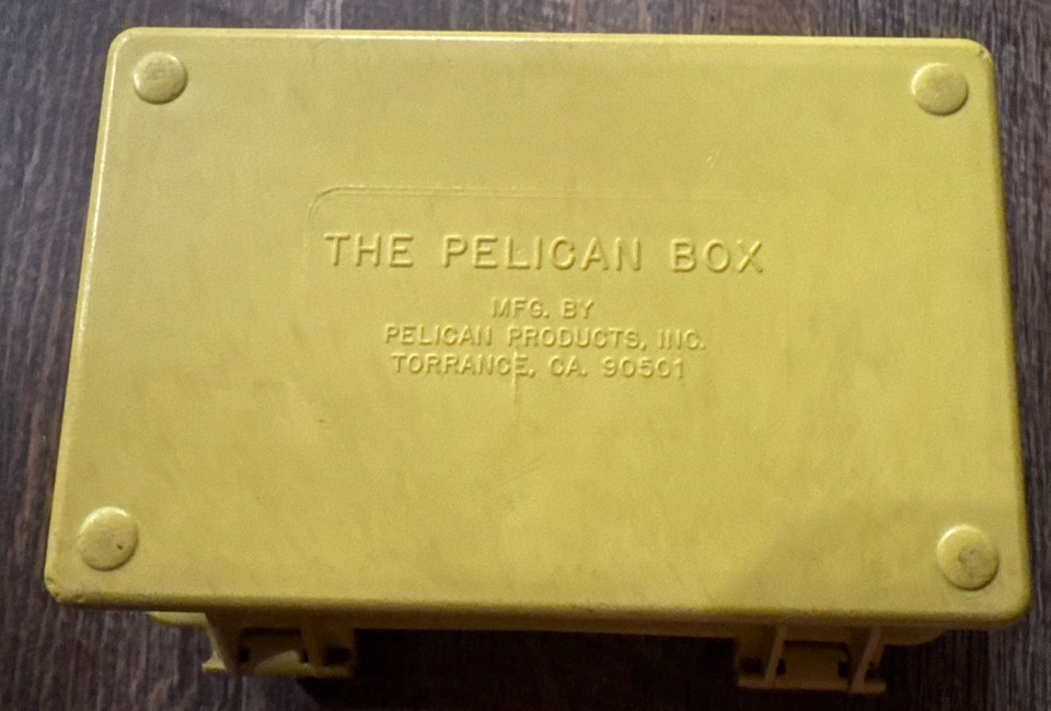 Vintage The Pelican Box - Yellow Hard Case 8.5" x 5.5" x 3” W/ Foam | eBay