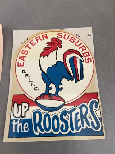Vintage Eastern Suburbs Roosters Rugby League Sticker -Original 1970s ...