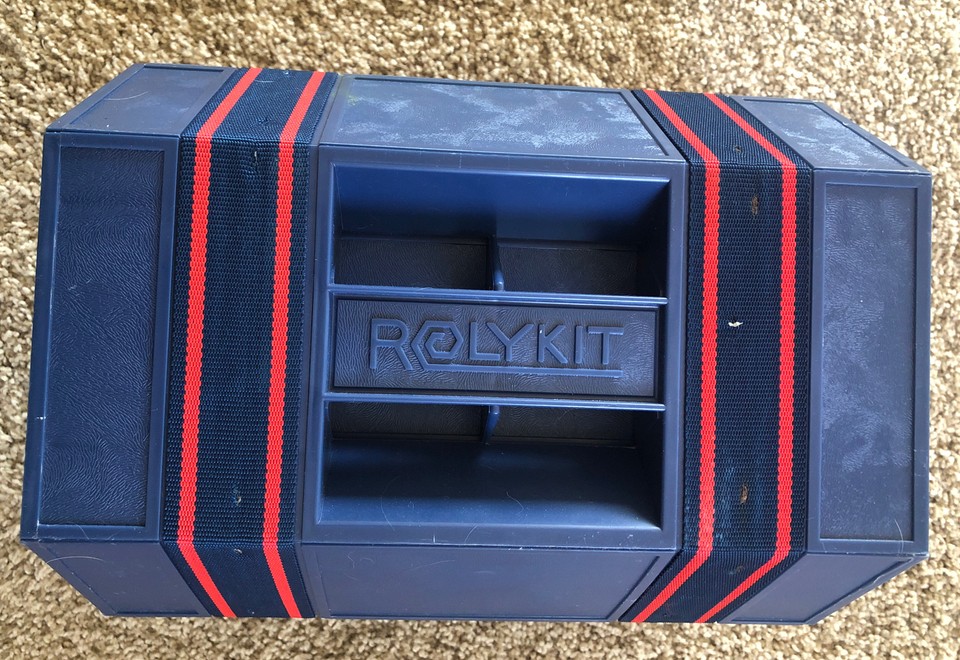 42" ROLYKIT Storage Kit BLUE Fishing Tackle Box Tool Tote Jewelry ...