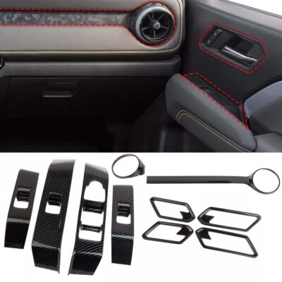 Carbon Console Air Vent Window Switch Door Lock Trims Kit For Chevy ...