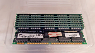 LOT OF 6 COMPAQ 32MB Smart 60NS EDO 168Pin Buffered Memory 228468-001 ...