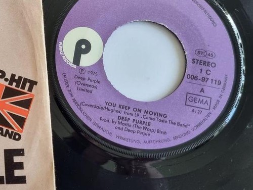 7" Single Deep Purple - You keep on moving Vinyl Germany | eBay