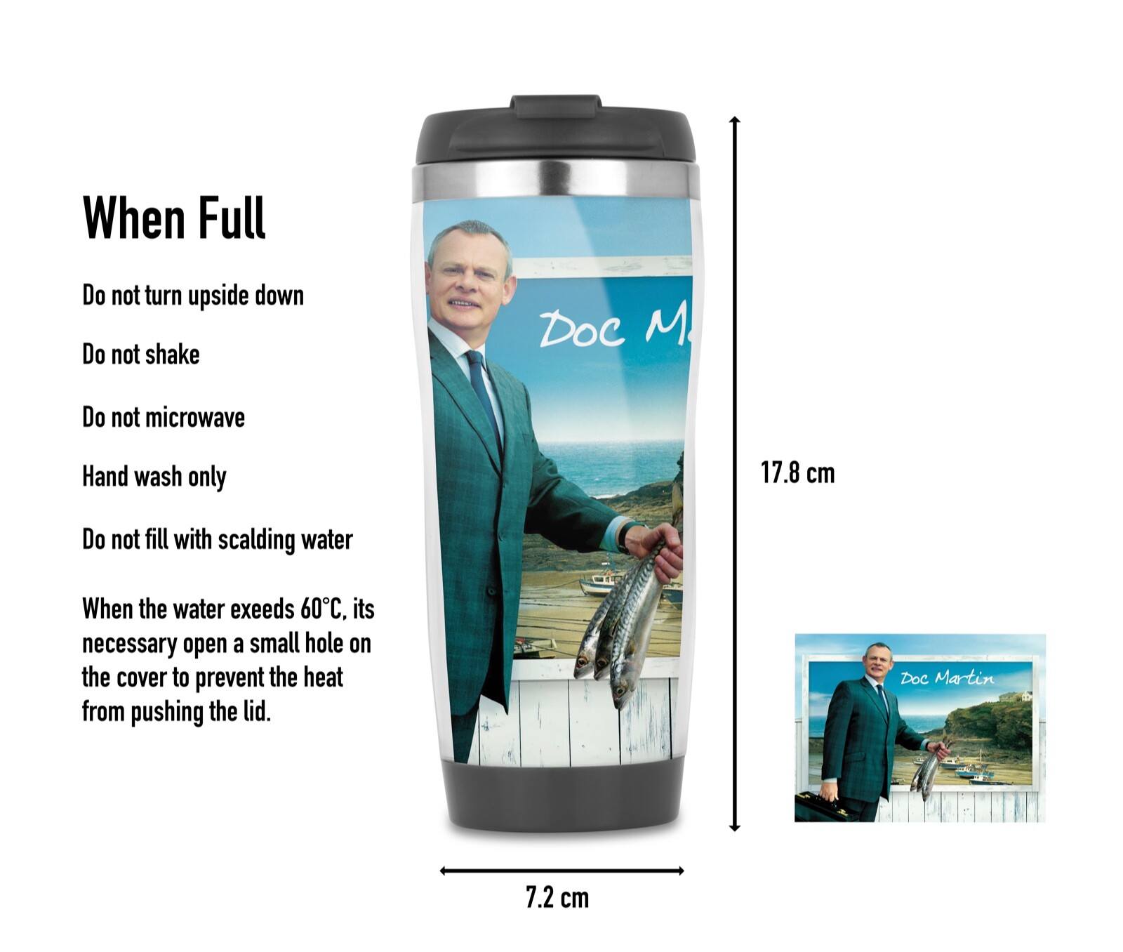 Doc Martin - Travel Mug, Thermal Insulated Coffee Cup | eBay UK