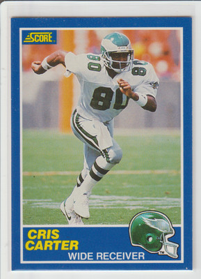1989 Score Cris Carter Philadelphia Eagles #72 Rookie HOF | eBay