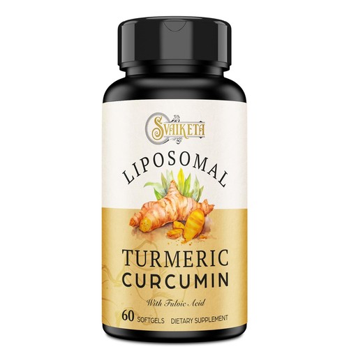 Liposomal Turmeric Curcumin Supplement 2000mg 95% Standardized ...