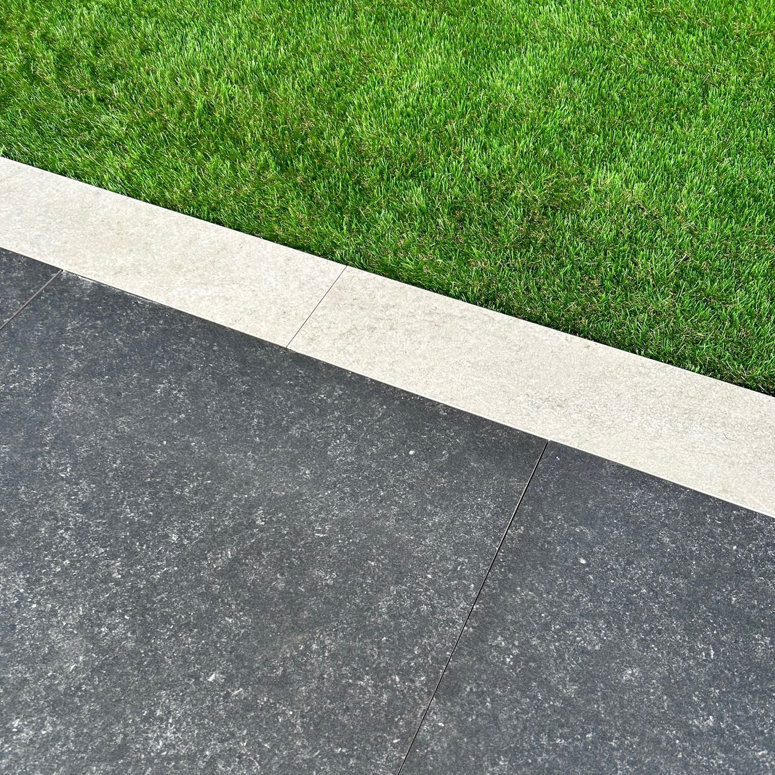 Porcelain Paving Border Edge Tiles - Light Grey & Dark Grey - Patio ...