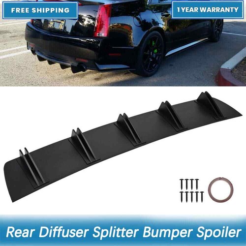 For Cadillac CTS XTS ATS CT5 Rear Diffuser Fins Bumper Lip Splitter ...