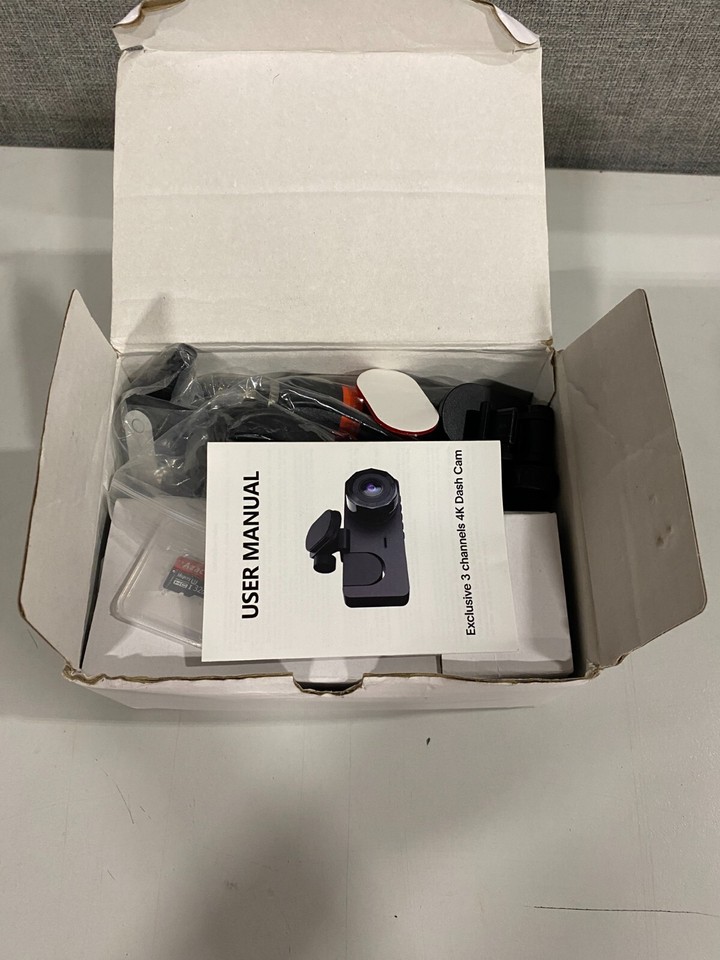 Bwrethay Black Exclusive 3 Channel 4K Dash Camera With User Manual | eBay