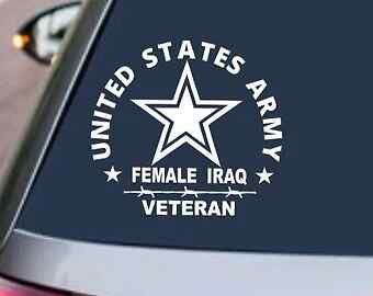 US ARMY FEMALE IRAQ VETERAN DECAL - USA Military Soldier Sticker Car ...