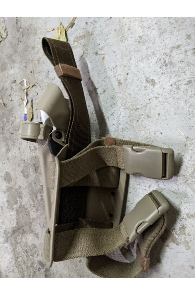 Safariland 1911 Colt M45A1 CQBP Railed, tactical leg holster RH -used ...