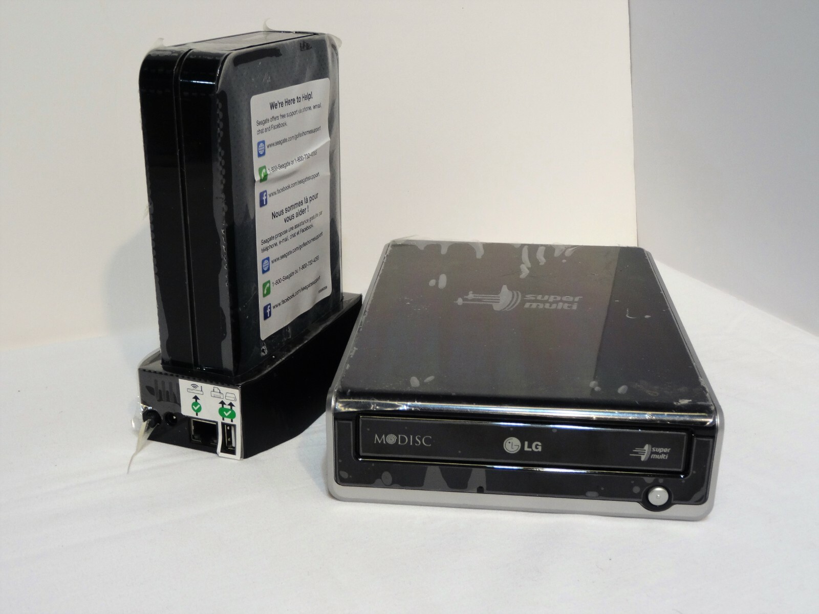 LG MODISC SUPER MULTI EXTERNAL DVD WRITER AND SEAGATE FREEAGENT GOFLEX ...
